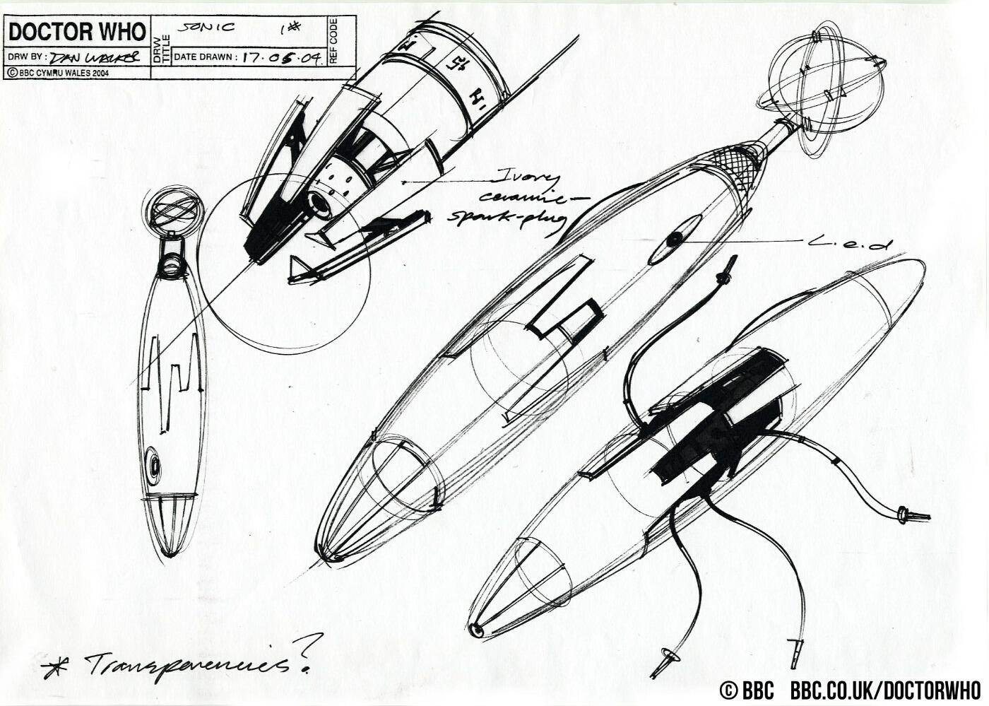 10th Doctor Sonic Screwdriver Drawing