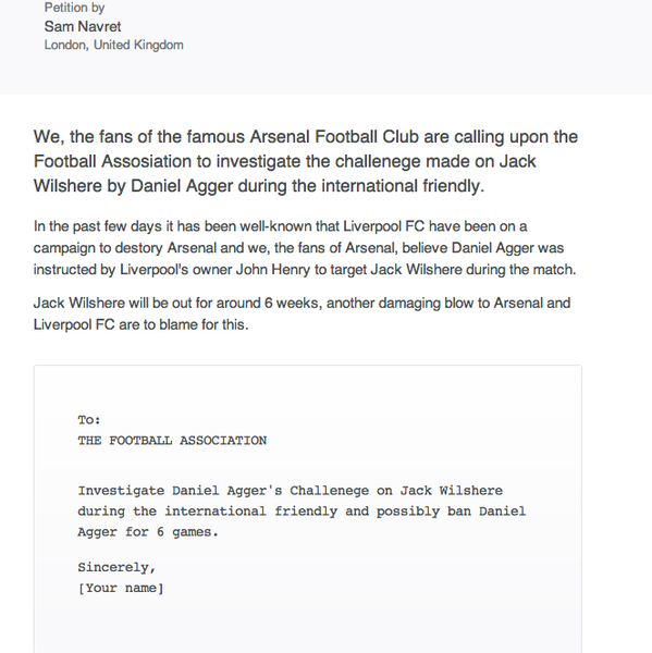 2014: The year of stupid petitions. : r/LiverpoolFC