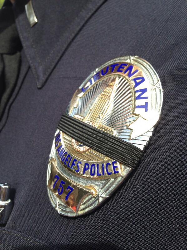 Lapd Badge With Black Band