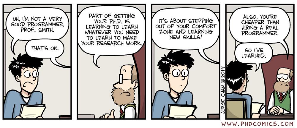 PHD Comics on Twitter: "Programming Skills (new comic!): http://t.co/HyArmlHjWf http://t.co ...