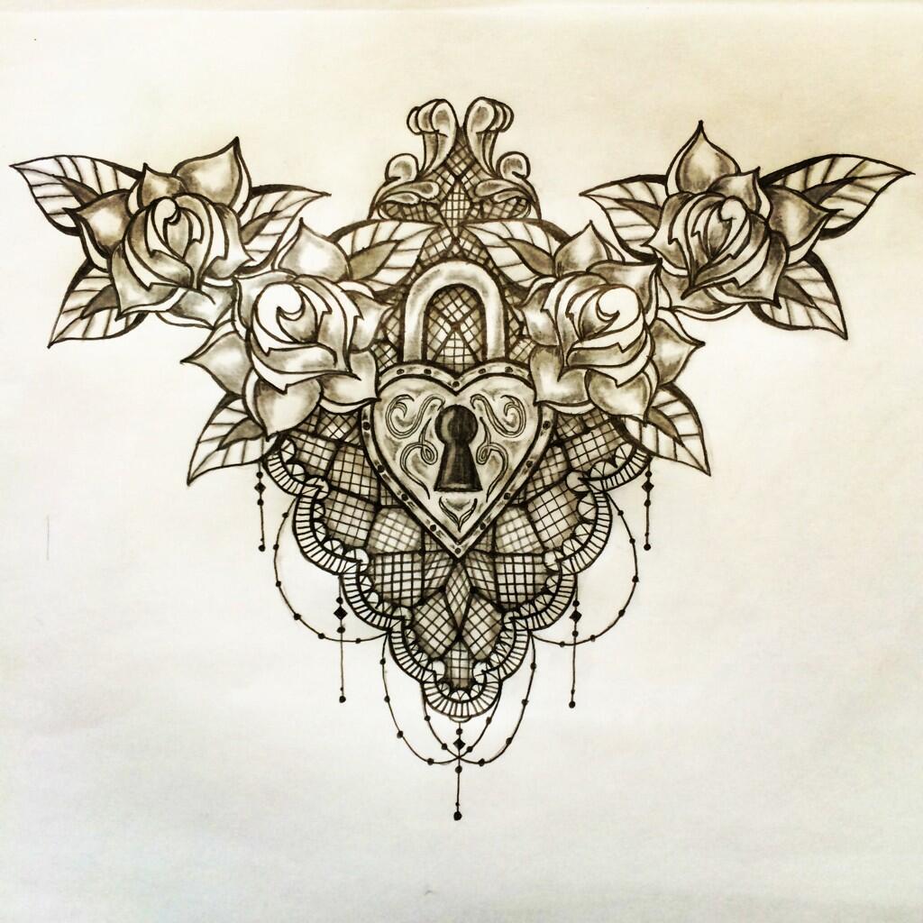 Lock Drawing Tattoo