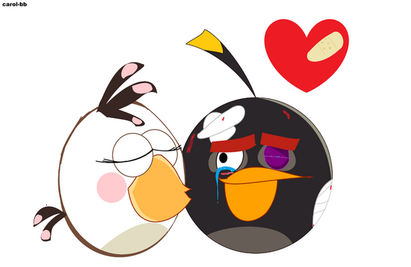 Angry Birds Bomb And Matilda Kiss