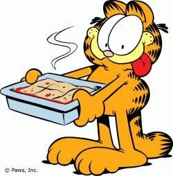Garfield Eating Breakfast