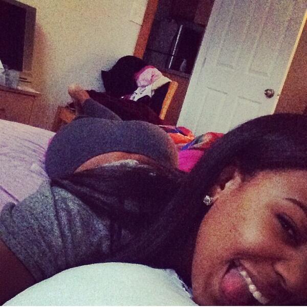 Selfie Laying On Back Belly