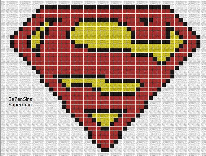 Pixel Art Minecraft Superman