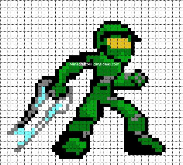 Minecraft Pixel Art Grid Easy Sword