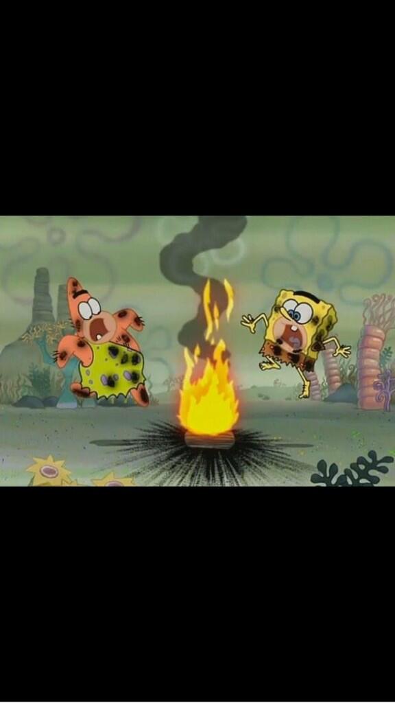 Spongebob Caveman Fire