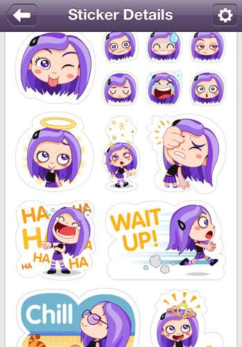 Viber Stickers Violet