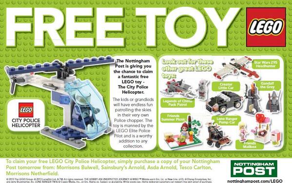 More free LEGO with newspapers | Brickset