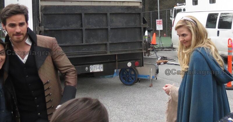 Jennifer Morrison And Colin Odonoghue On Set