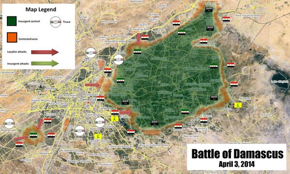 New map update: battle of #damascus. #syria @keepingtheleith ...