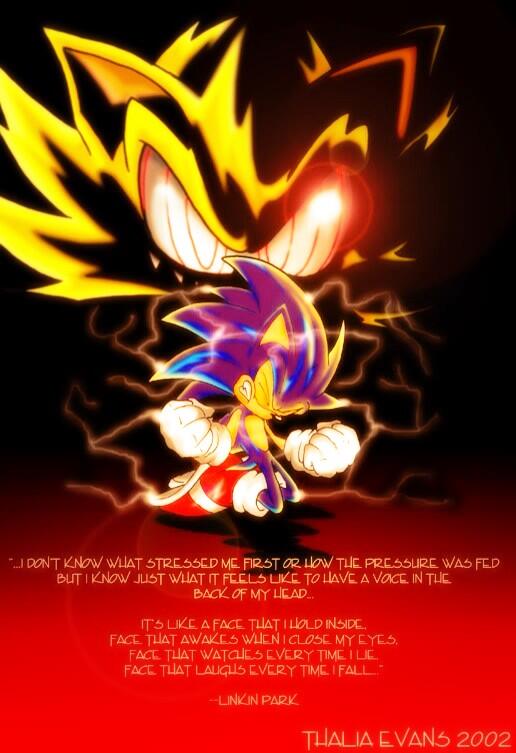 Evil Dark Sonic The Hedgehog