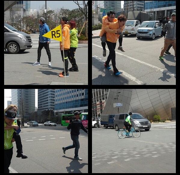 [PHOTOS] 140407 Fantaken photos of 2NE1 filming Running Man with 2PM ...