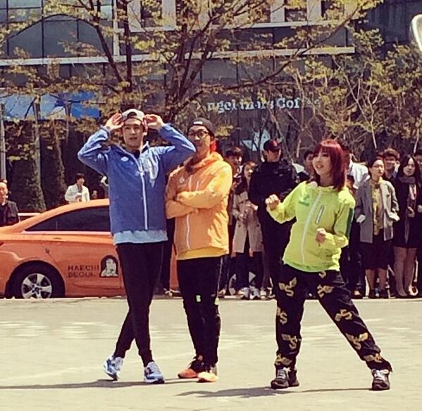 [PHOTOS] 140407 Fantaken photos of 2NE1 filming Running Man with 2PM ...