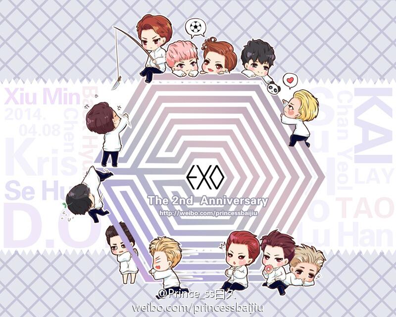 Exo Cartoon Drawing