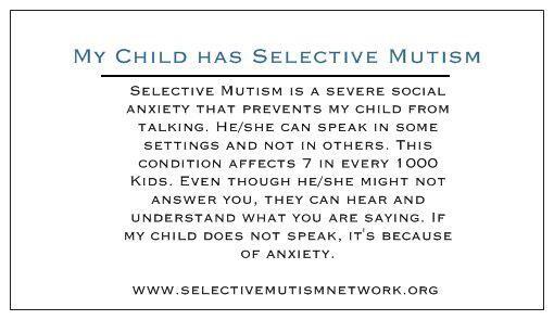 Michele Beale on Twitter: "Help Raise Awareness of Selective Mutism!! I ...
