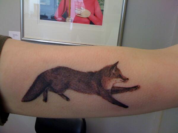 Running Fox Tattoo