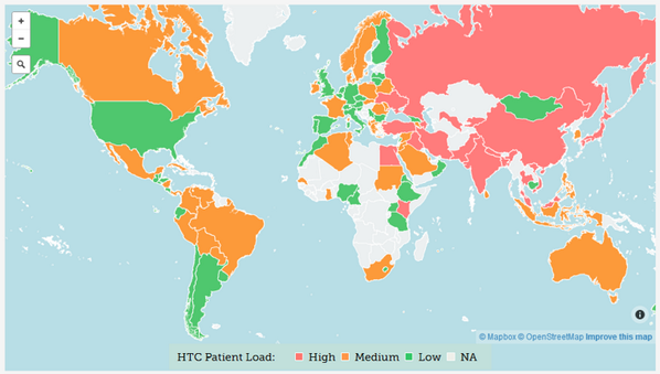 Map Showing People With Hemophilia