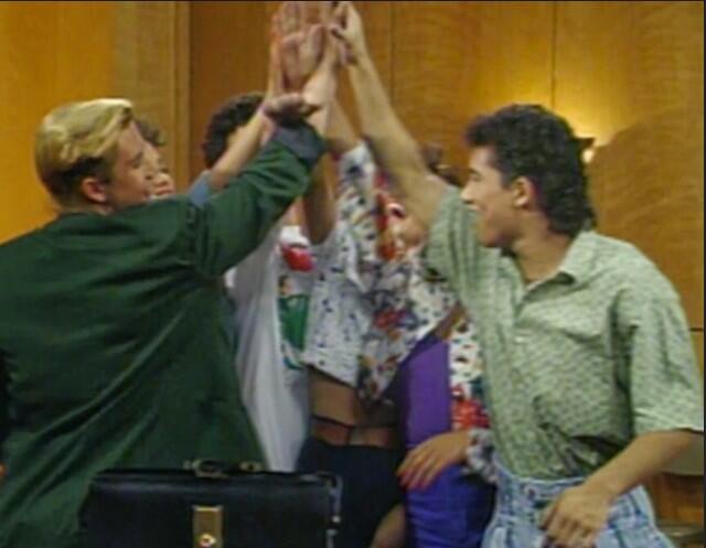 Saved By The Bell High Five Gif