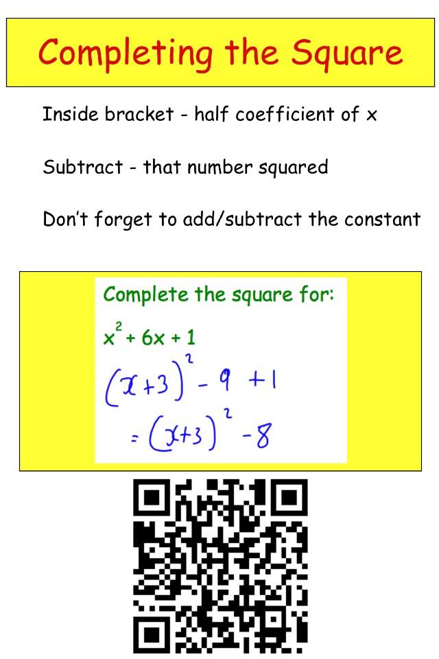 Corbettmaths On Twitter Revision Card 10 Completing The Square corbettmaths-on-twitter-revision-card-10-completing-the-square