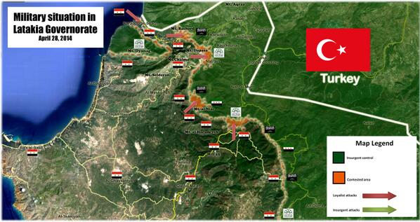 NEW MAP update: Military situation in Latakia Governorate (April 28 ...