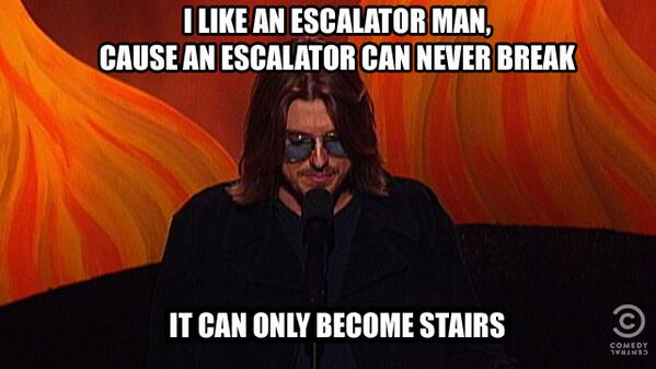 Mitch Hedberg Quotes Escalator