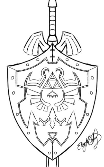 Hylian Shield And Master Sword