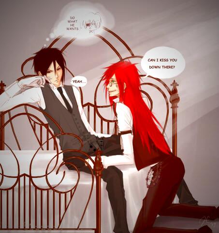 Grell And Sebastian Kiss