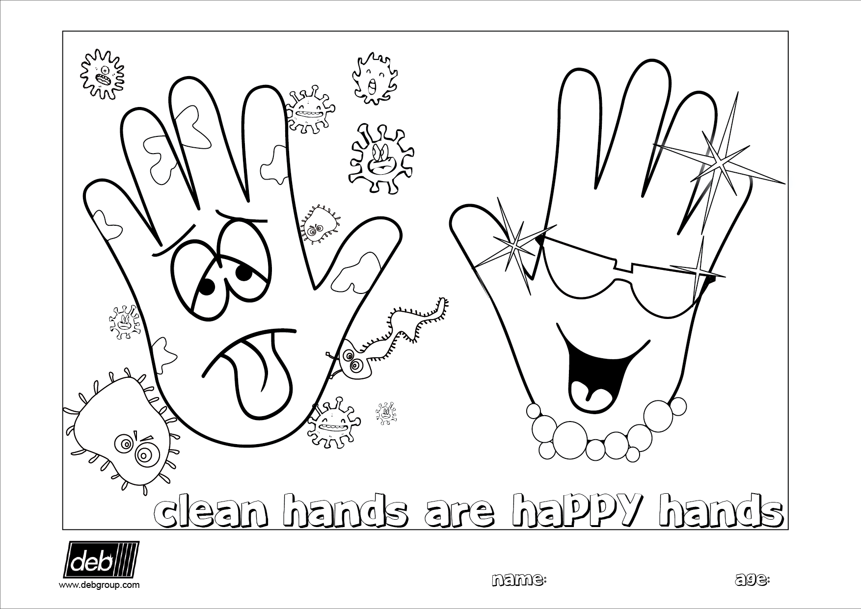 Helping Hand Coloring Page