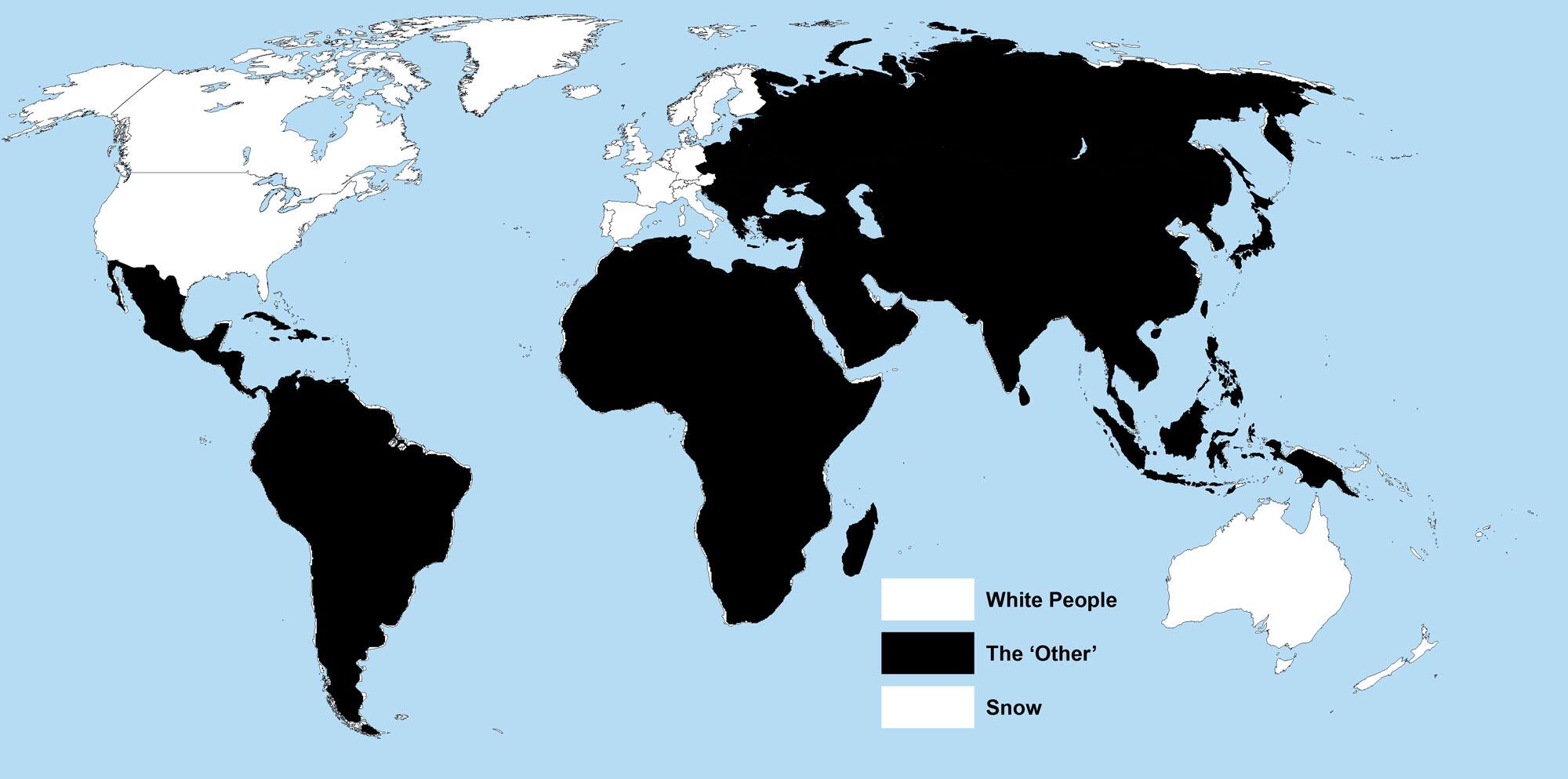 Caucasian People Map