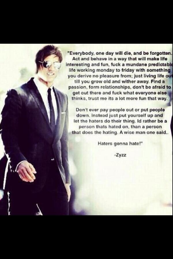 Zyzz Quotes Haters