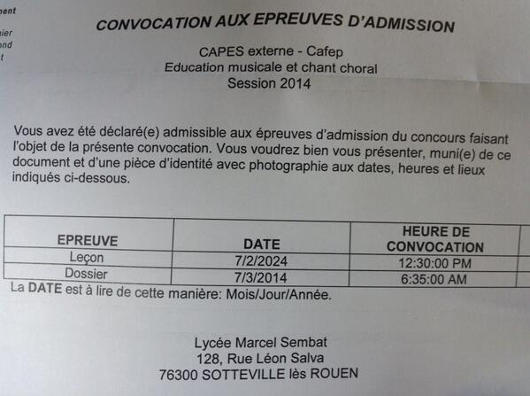 Capes externe Education musicale : des convocations établies pour l'an ...