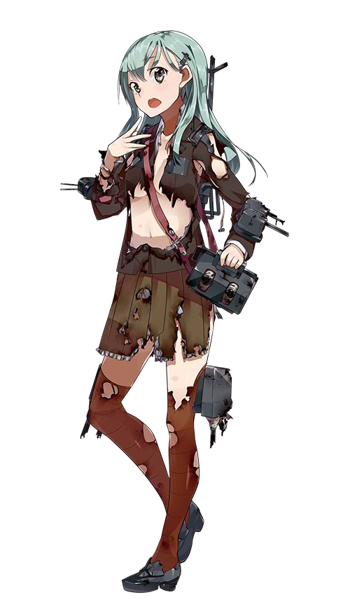 艦これ中破絵bot On Twitter 鈴谷は最上型重巡洋艦の3番艦。横須賀海軍工廠生まれなんだよ～、ふふ～ん。 巡洋艦の名前は川由来な
