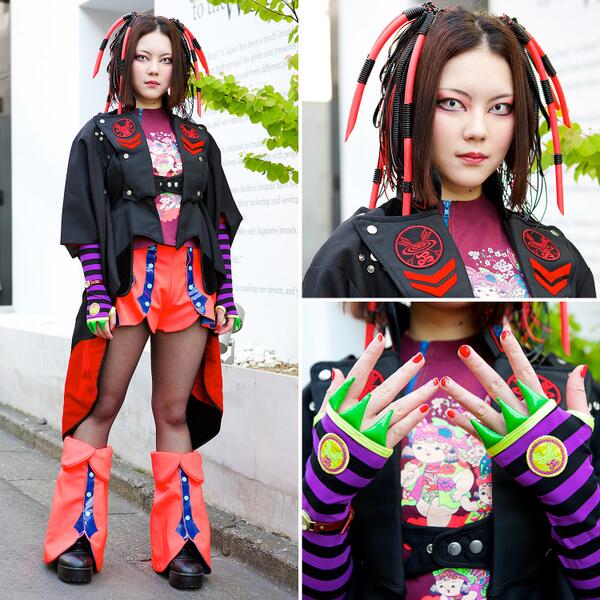 Always-cool sinimini666 in Harajuku w/ cyber fashion by Japanese ...