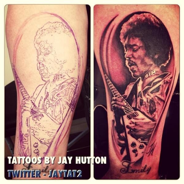 Jimi Hendrix Portrait Tattoo