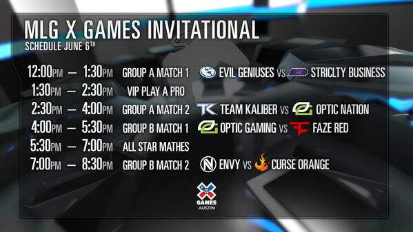 Xgames day 1 schedule! : r/OpTicGaming