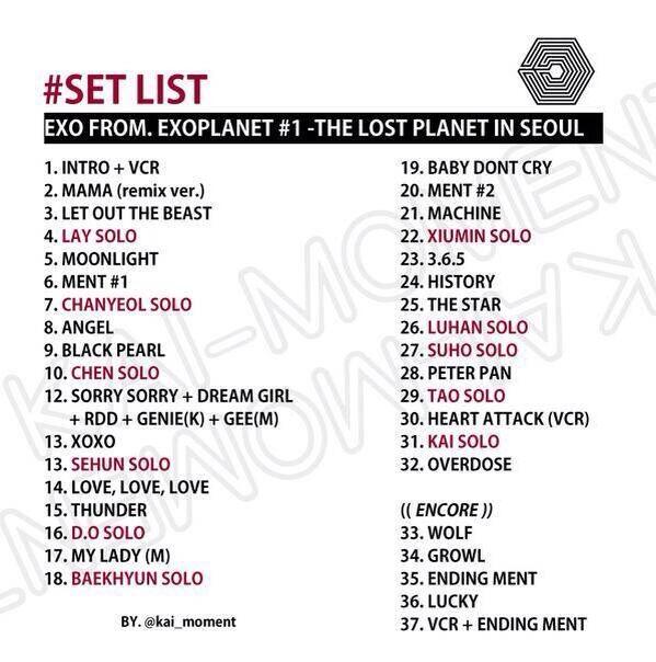 [UPDATED] Song list for EXO : The Lost Planet concert DAY 1 - Celebrity ...