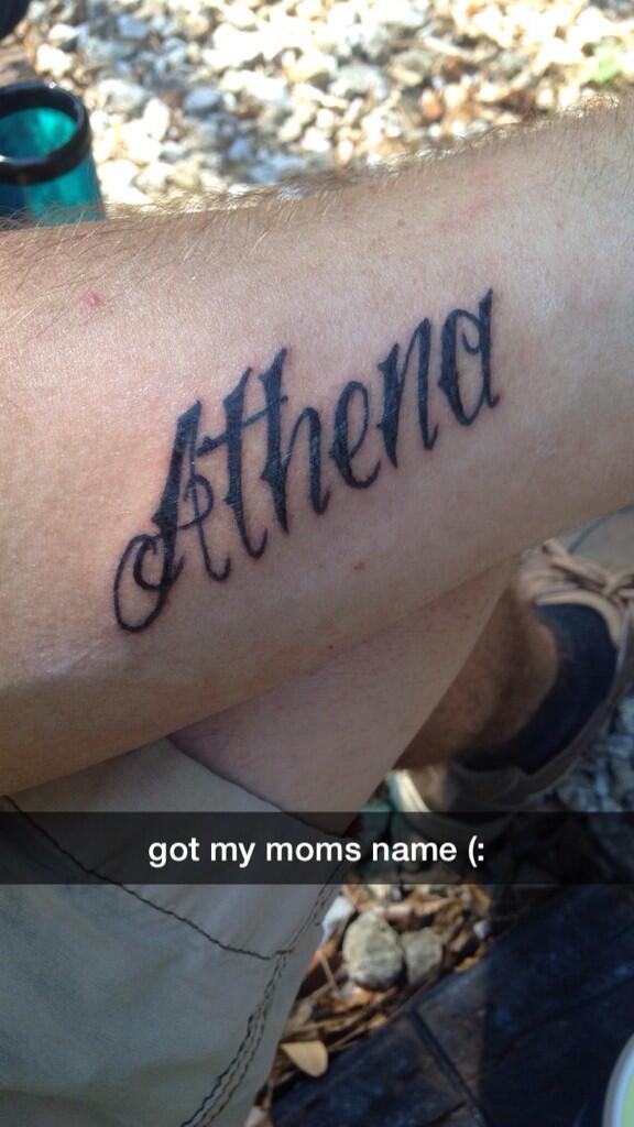 Athena Name Tattoo