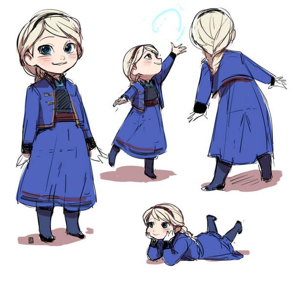 Sketches of young Elsa by A-KA : r/Frozen