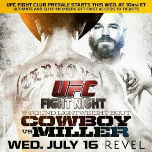UFC fight night: Cowboy vs Miller poster. : r/MMA