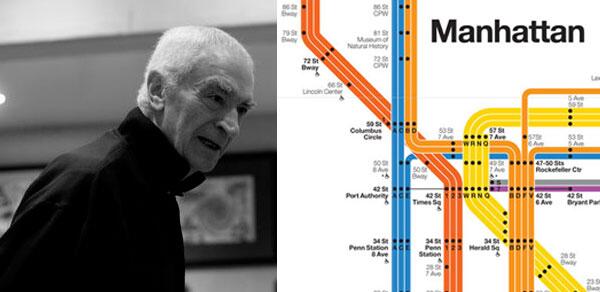 Massimo Vignelli, designer of the iconic New York City subway map, has ...