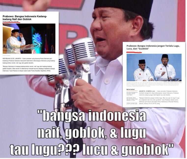 Prabowo Lucu Dan Goblok