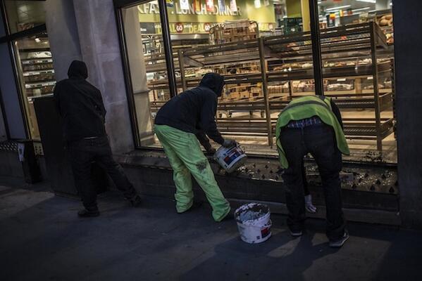 'Anti-homeless' spikes outside Southwark flats covered over - ITV News