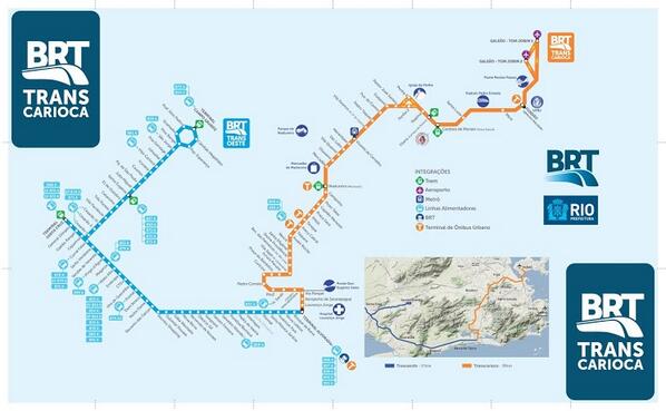 Confira o trajeto do brt #transcarioca no rio de janeiro e saiba mais ...