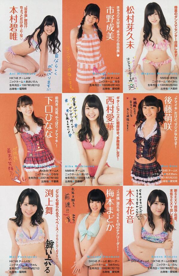 宮脇咲良神推しファン Kou 終了 On Twitter ヤングマガジン 2014 No 27 Akb48 47人逆指名水着グラビア 本村