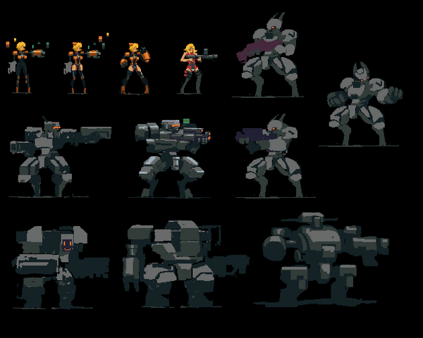 [JFS] Girls and Robots! by Somjade Chunthavorn : r/PixelArt