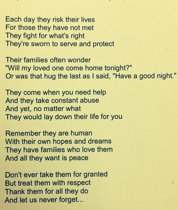 Fallen Police Officer Poem