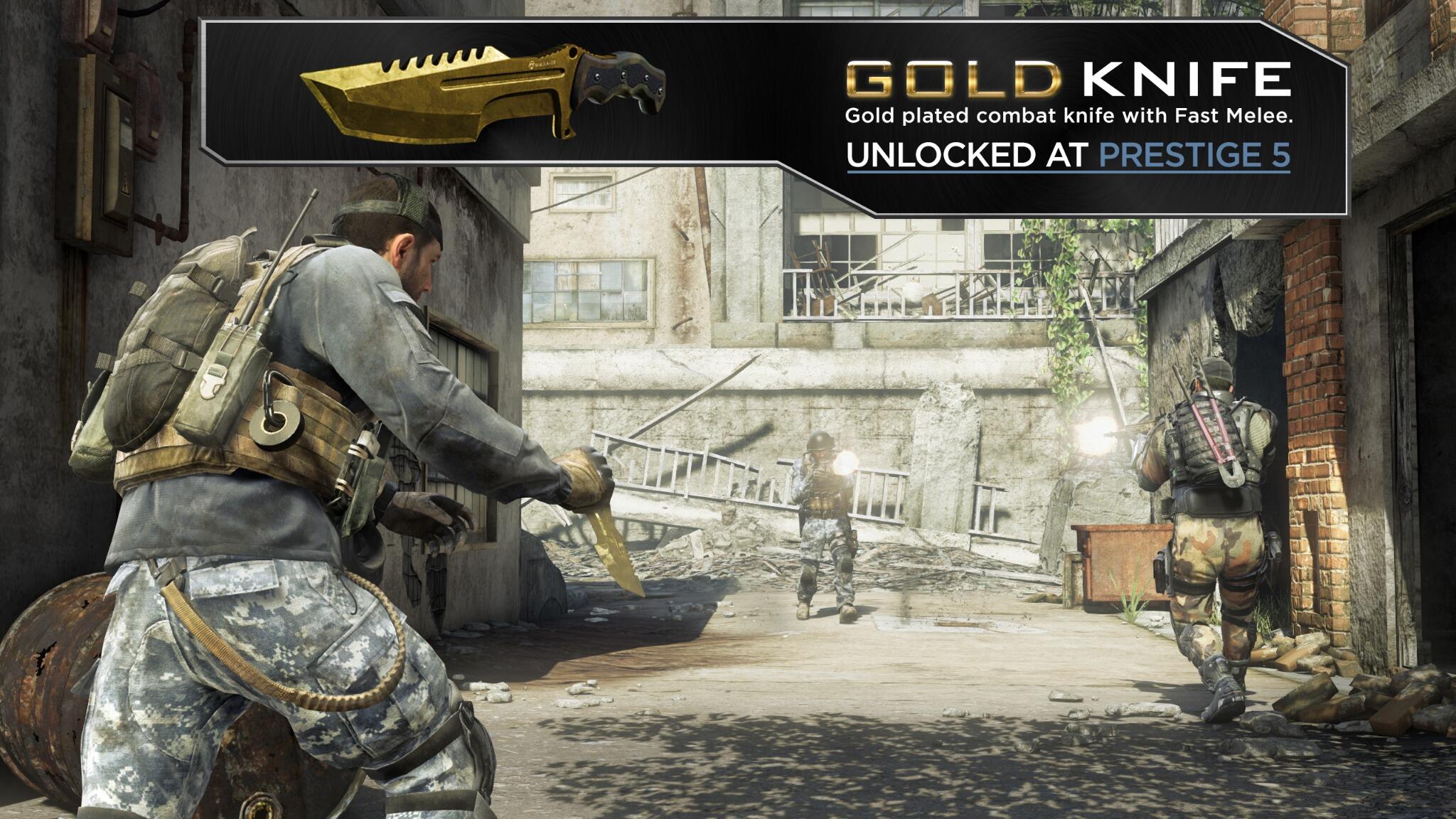 Gold Combat Knife Black Ops 2