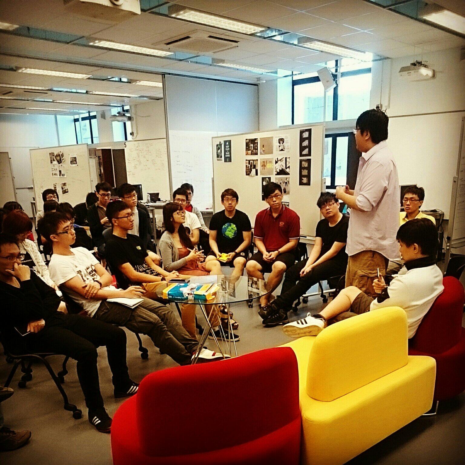 SUTD Game Lab on Twitter: "Ian Gregory Tan giving a speech on presentation skills to the interns ...