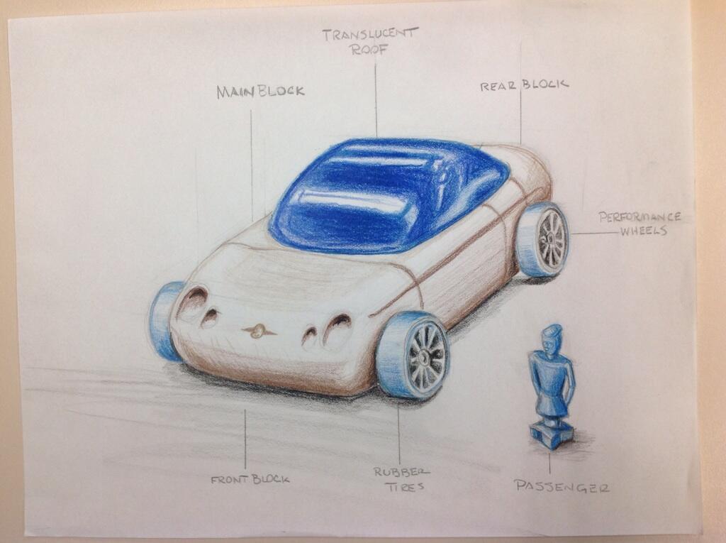 Isometric Drawing Car